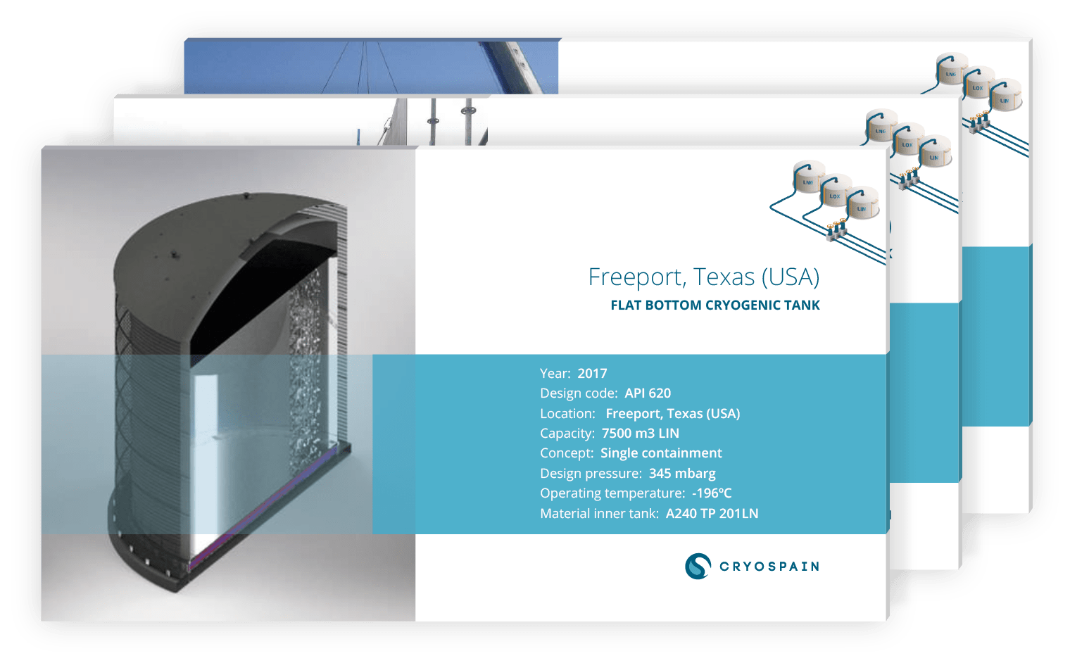 Technical datasheet: Cryogenic tank in Texas